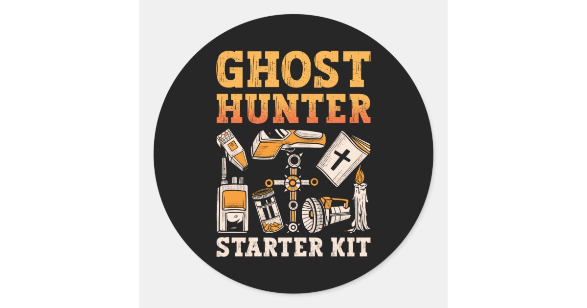 Ghost Hunter Starter Kit Paranormal Ghost Hunting Classic Round Sticker ...