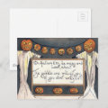 Ghost Jack O Lantern Pumpkin Scarecrow Postcard | Zazzle