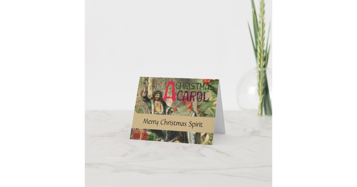 Ghost of Christmas Present Illustration Scrooge Card | Zazzle