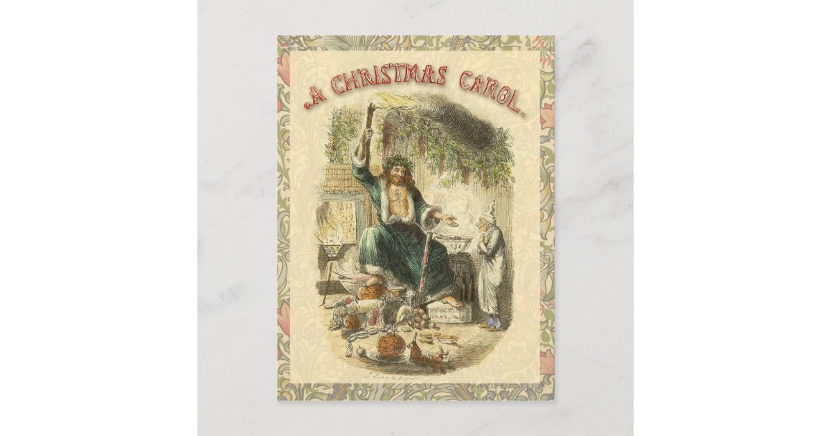 Ghost of Christmas Present Scrooge Holiday Postcard | Zazzle