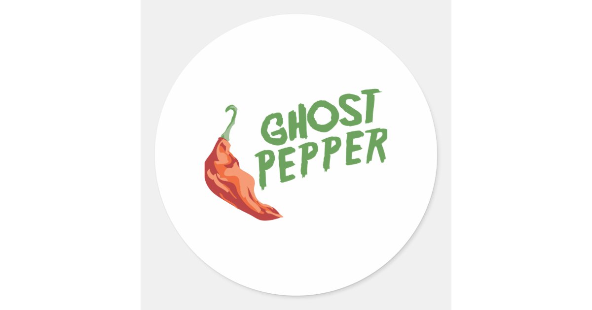 Ghost Pepper Classic Round Sticker | Zazzle