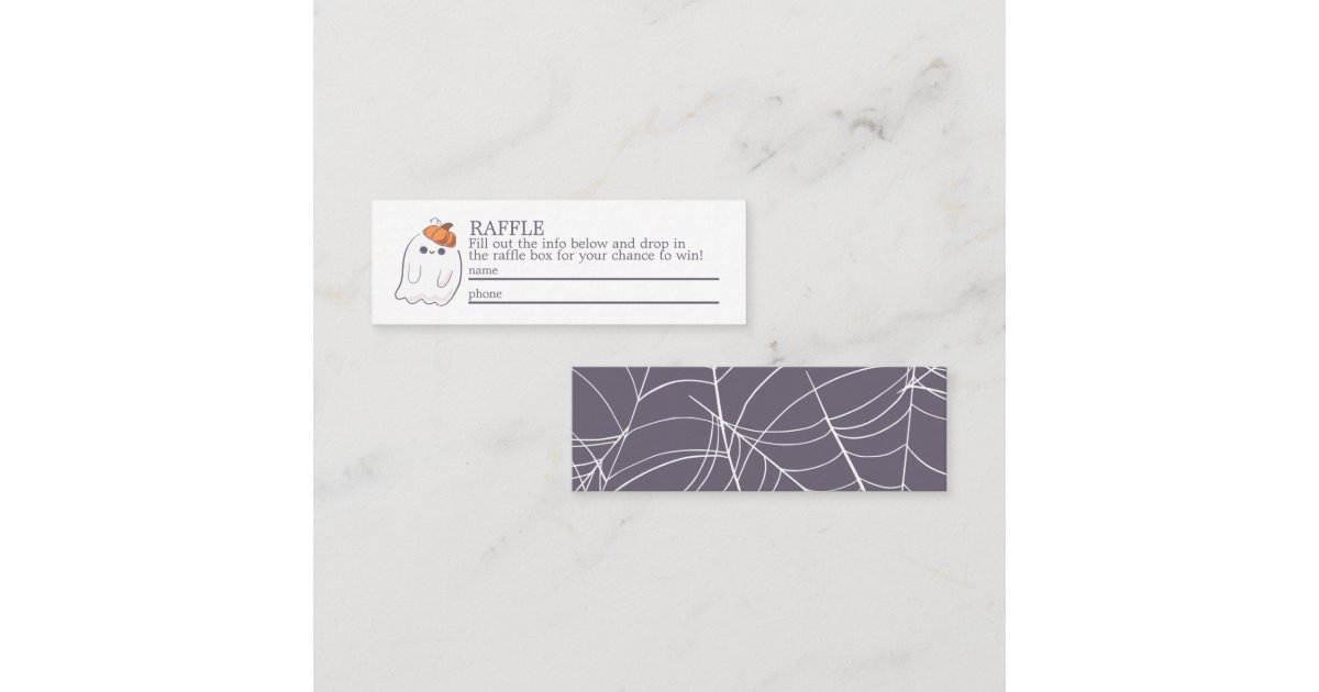 Ghost Raffle Mini Ticket Enclosure Mini Business | Zazzle