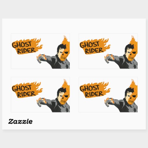 Ghost Rider Rectangular Sticker | Zazzle