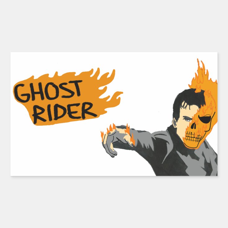 Ghost Rider Rectangular Sticker | Zazzle