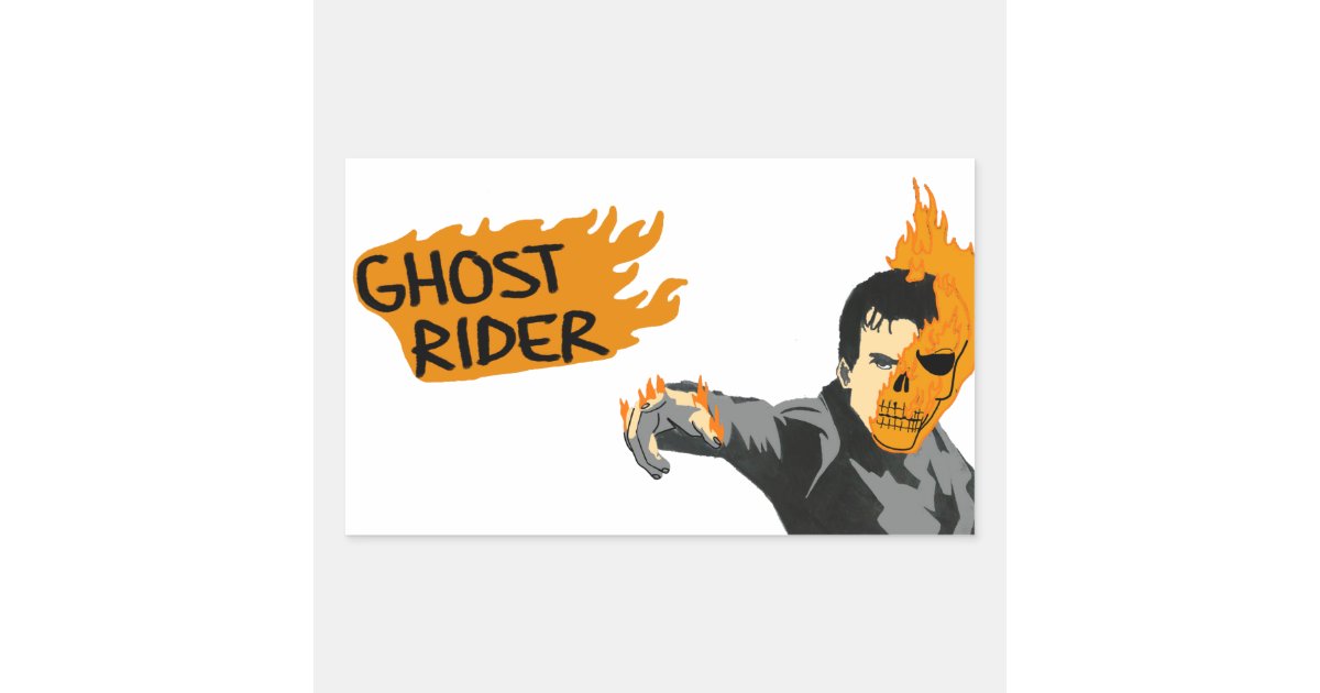 Ghost Rider Rectangular Sticker | Zazzle