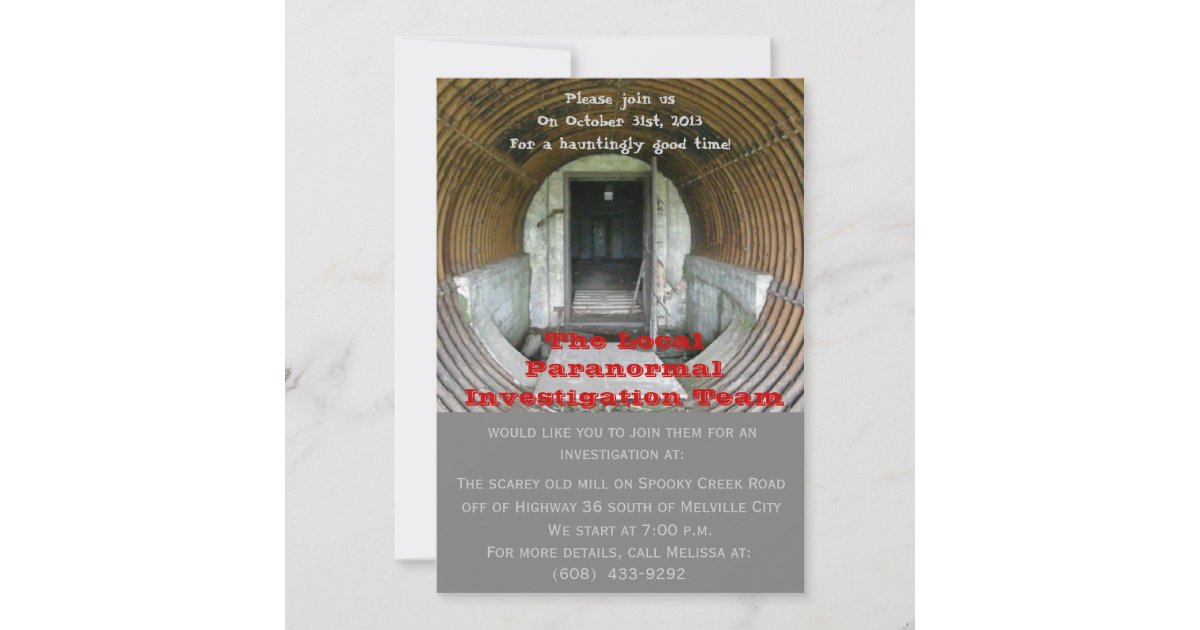 Ghost Sighting Investigation Invitation | Zazzle