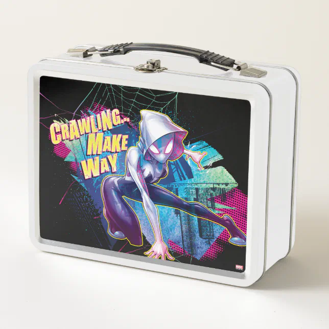 Ghost-Spider: Crawling Make Way Metal Lunch Box | Zazzle