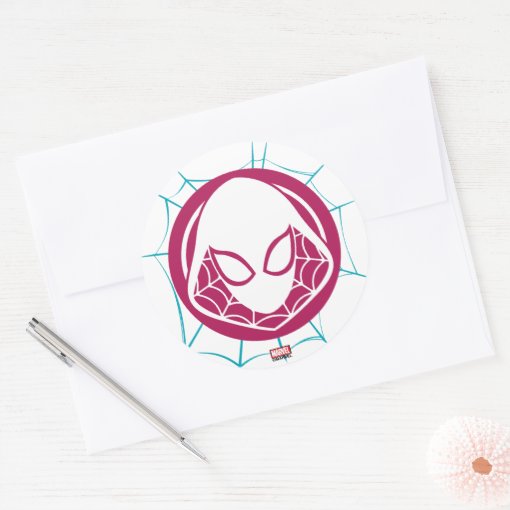 Ghost-Spider Icon Classic Round Sticker | Zazzle