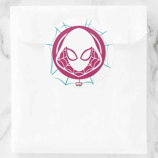 Ghost-Spider Icon Classic Round Sticker | Zazzle