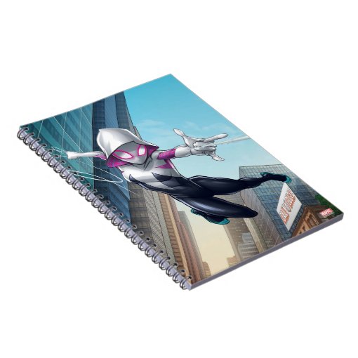 Ghost Spider Web Slinging Through City Notebook Zazzle
