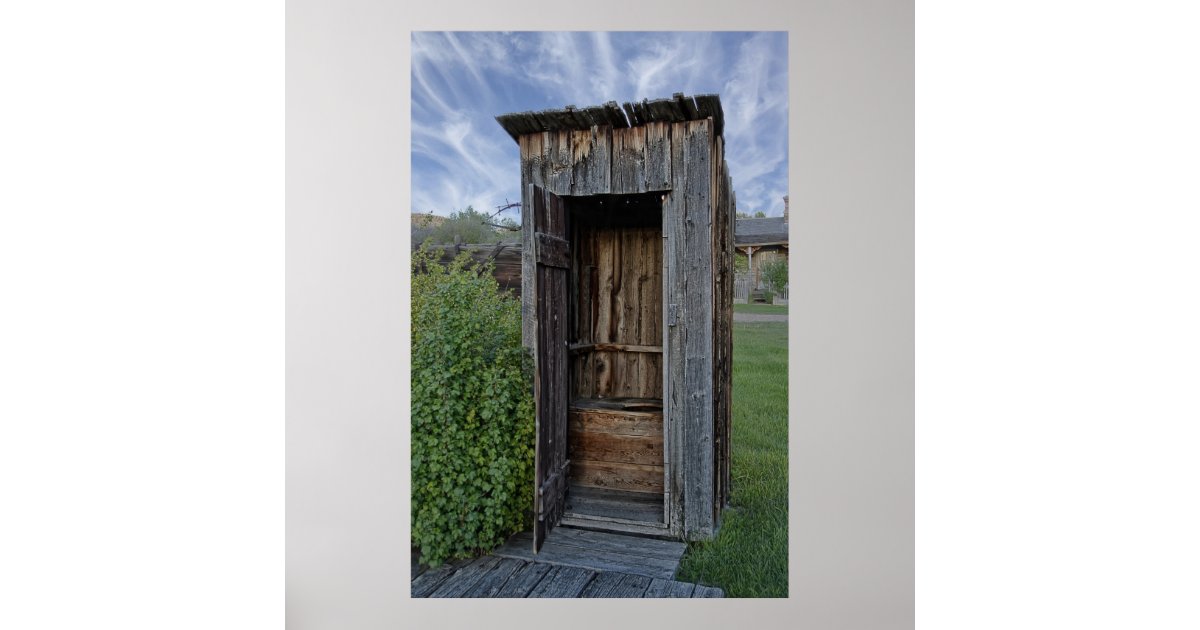 Ghost Town Outhouse - Montana Poster | Zazzle