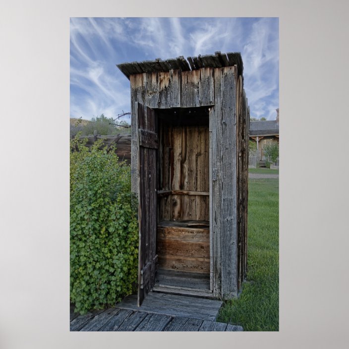 Ghost Town Outhouse - Montana Poster | Zazzle.com