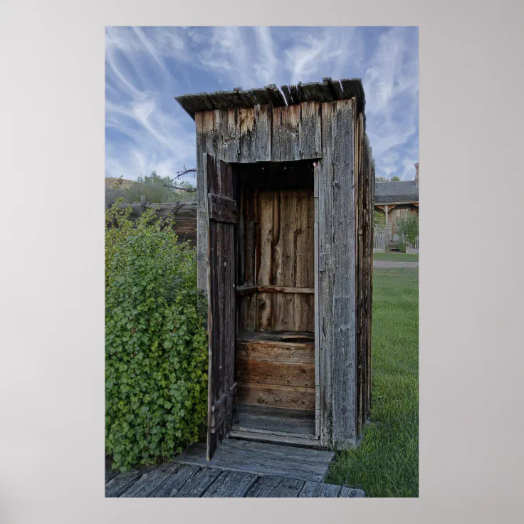 Ghost Town Outhouse - Montana Poster | Zazzle