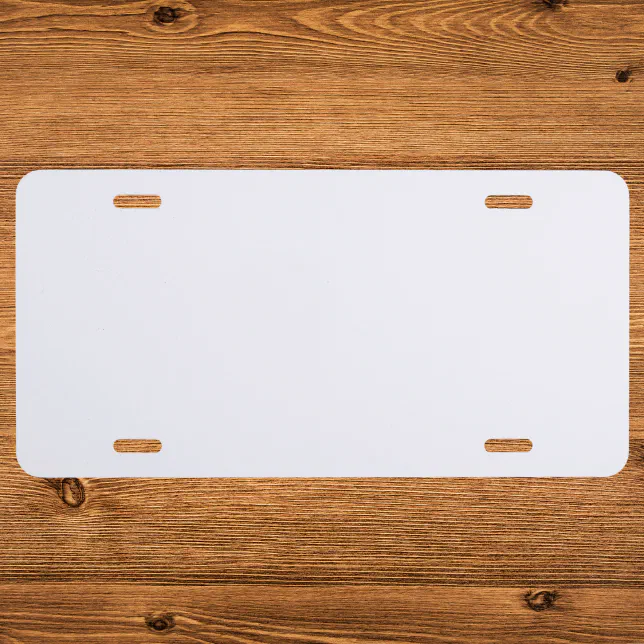 Ghost White Solid Color License Plate | Zazzle