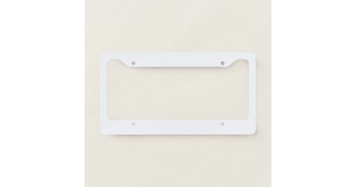 Ghost White Solid Color License Plate Frame | Zazzle