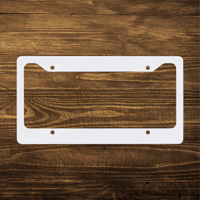 Ghost White Solid Color License Plate Frame | Zazzle