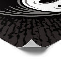 Ghost Yin Yang Black and White Poster | Zazzle