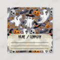 Ghosts Spooky and Creepy Cute Monsters Square Business Card | Zazzle