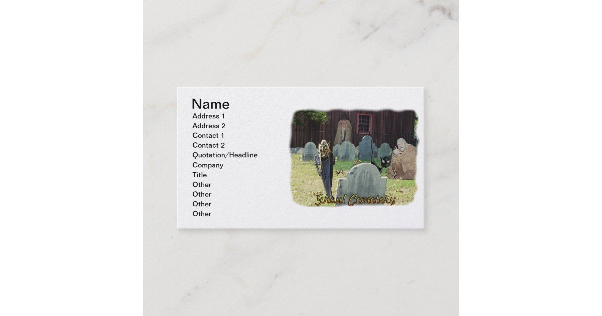 Ghoul Cemetery Business Card | Zazzle