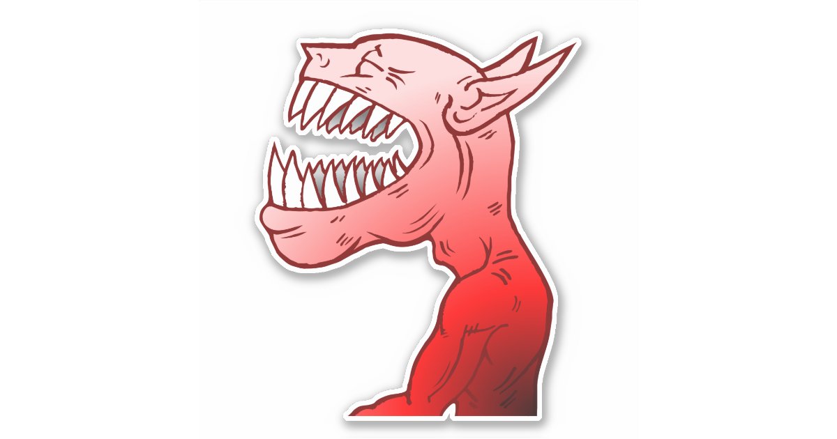Ghoul with a nice laugh sticker | Zazzle