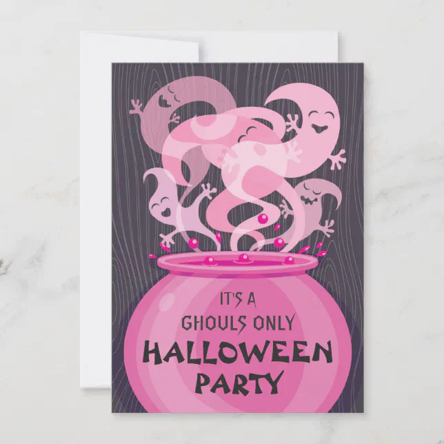 Ghouls Only Halloween Party Invitation | Zazzle