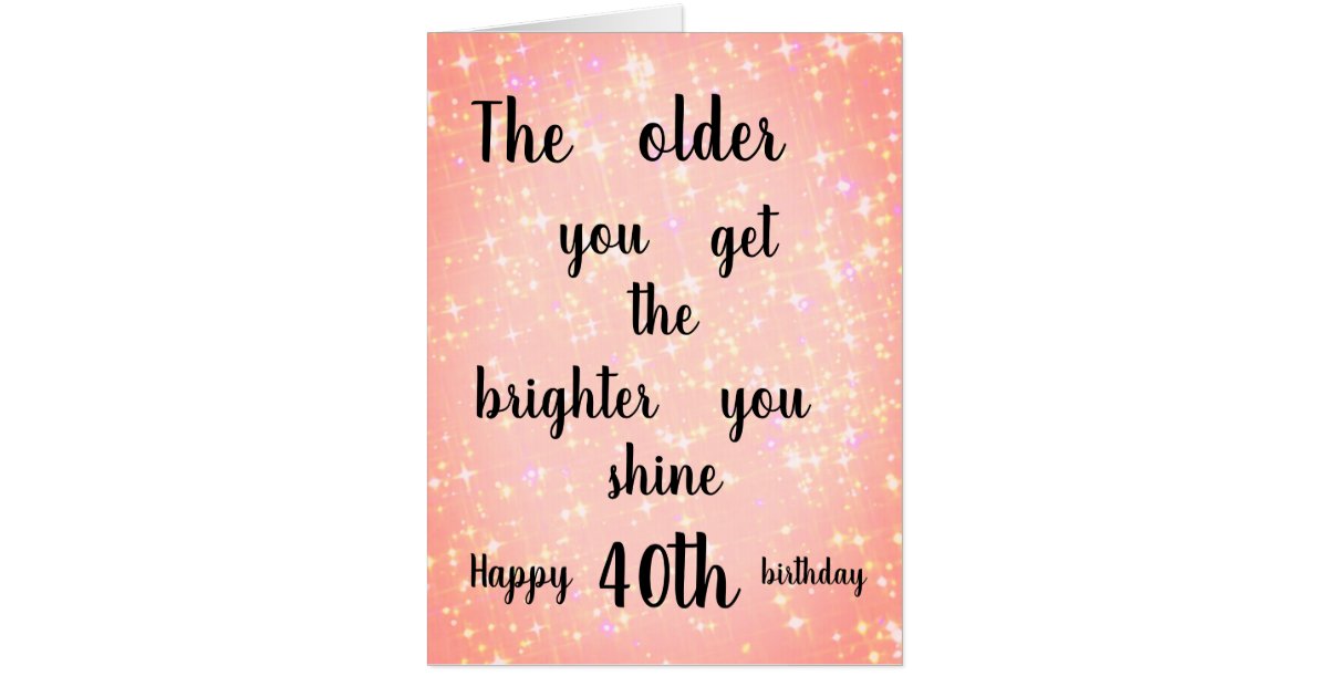 Giant 40th Birthday Card | Zazzle