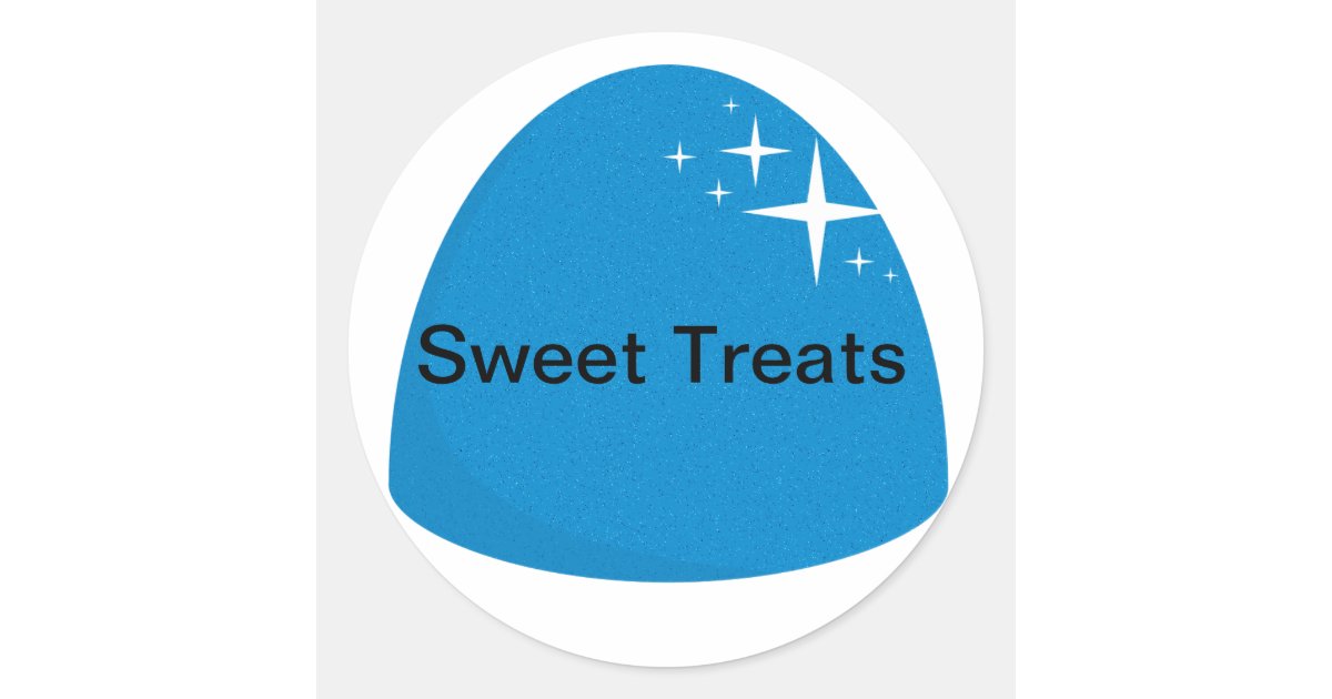 Giant Blue Gumdrop Candy Party Favor Sticker | Zazzle