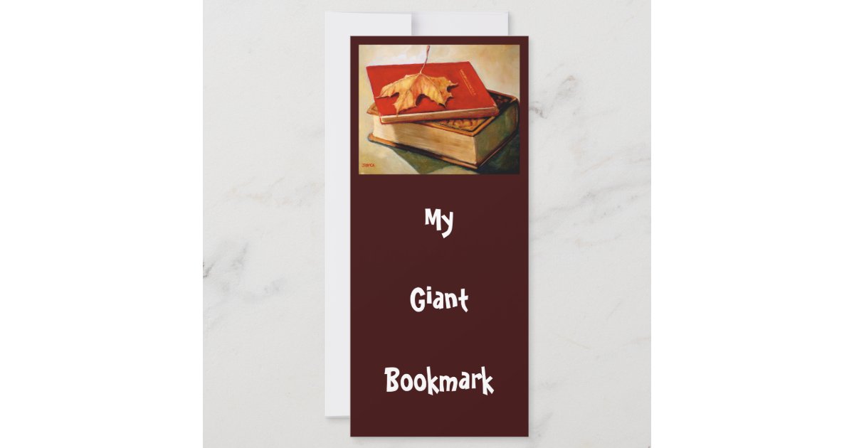 GIANT BOOKMARK: ART: BOOKS: LEAF | Zazzle