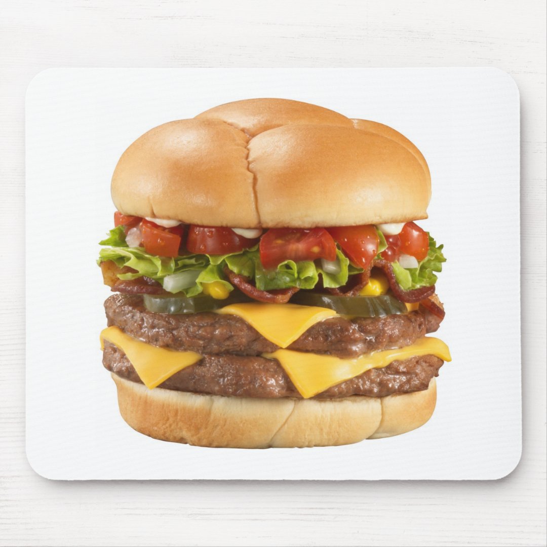 Giant burger mousepad | Zazzle