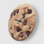 Giant chocolate chip cookie clock with numbers | Zazzle