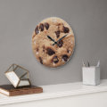 Giant chocolate chip cookie clock with numbers | Zazzle