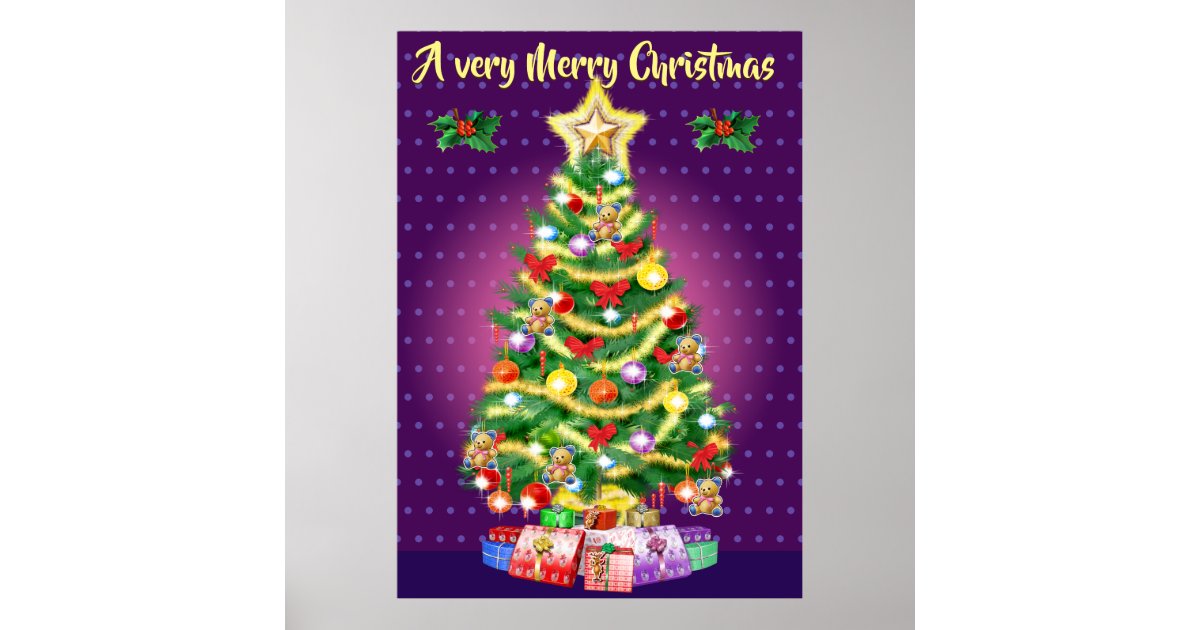 Giant Christmas Tree poster christmas | Zazzle