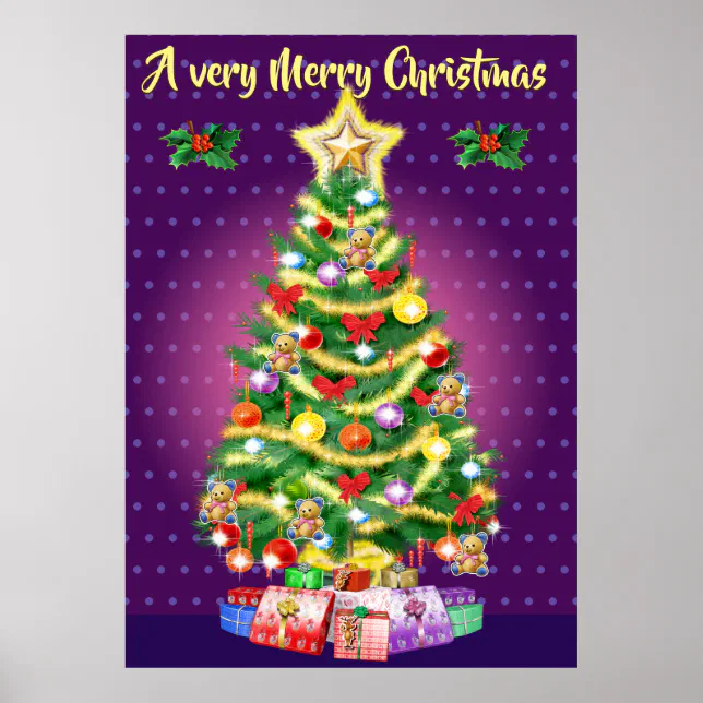 Giant Christmas Tree poster christmas | Zazzle