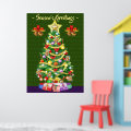Giant Christmas Tree poster christmas greens | Zazzle