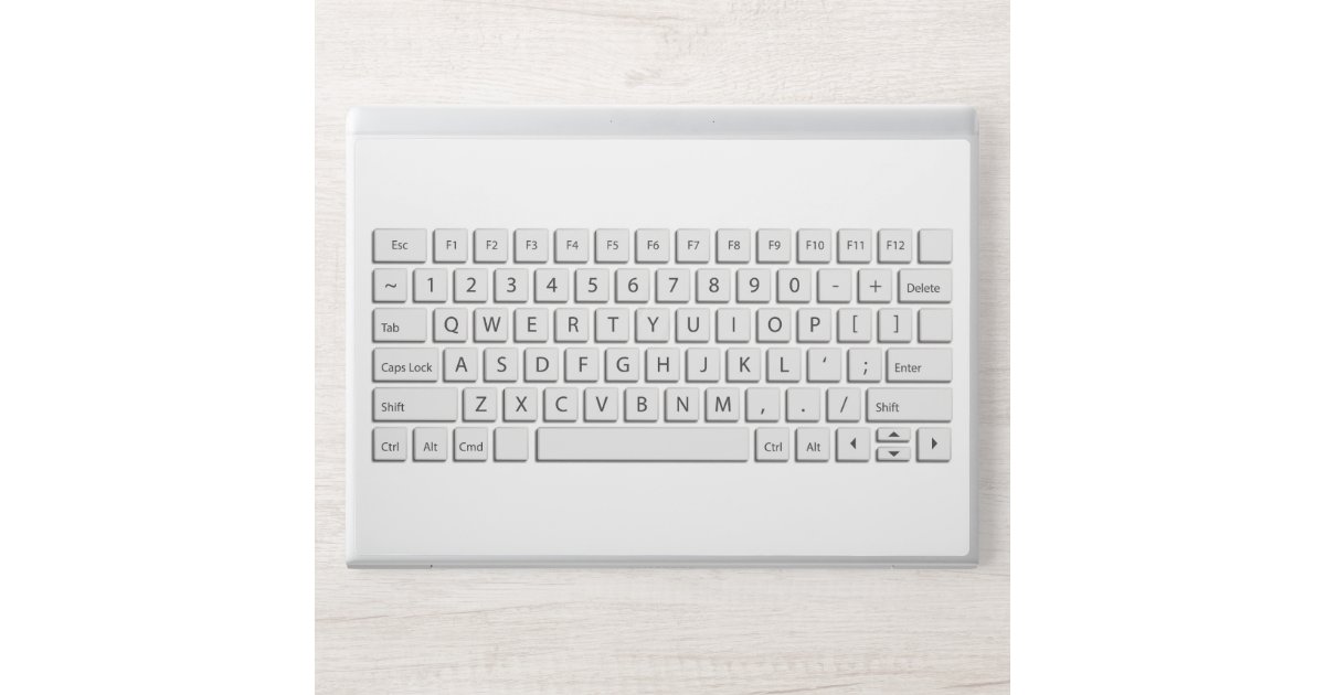 Giant computer keyboard QWERTY letters novelty HP Laptop Skin | Zazzle