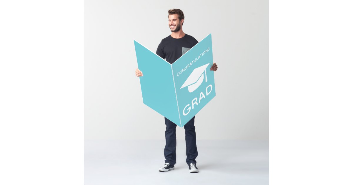 Giant Congratulations Grad Graduation Card | Zazzle