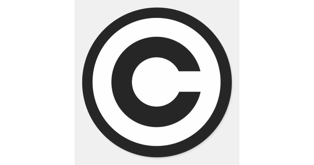 Giant Copyright Symbol Stickers | Zazzle