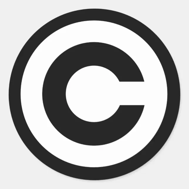Giant Copyright Symbol Stickers | Zazzle