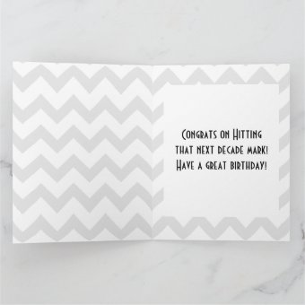 Giant Decade Mark Happy Birthday Smiling Big Card | Zazzle