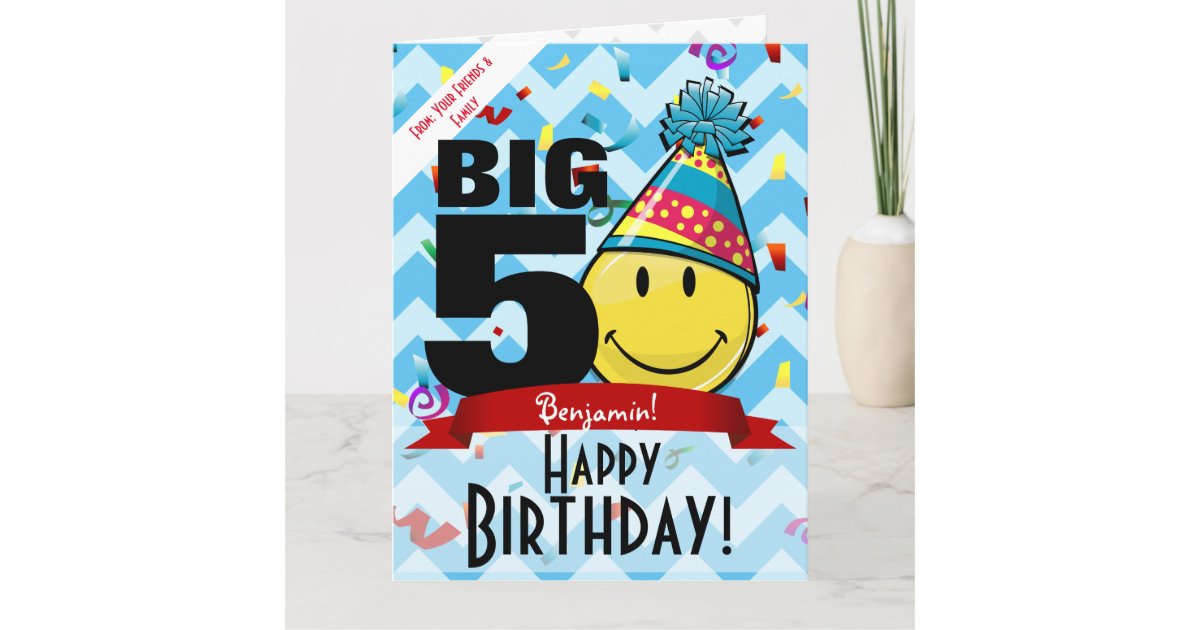 Giant Decade Mark Happy Birthday Smiling Big Card | Zazzle