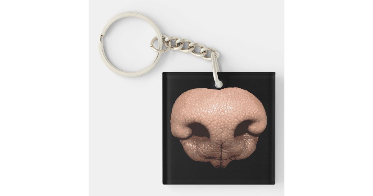 Giant Dog Nose Keychain | Zazzle