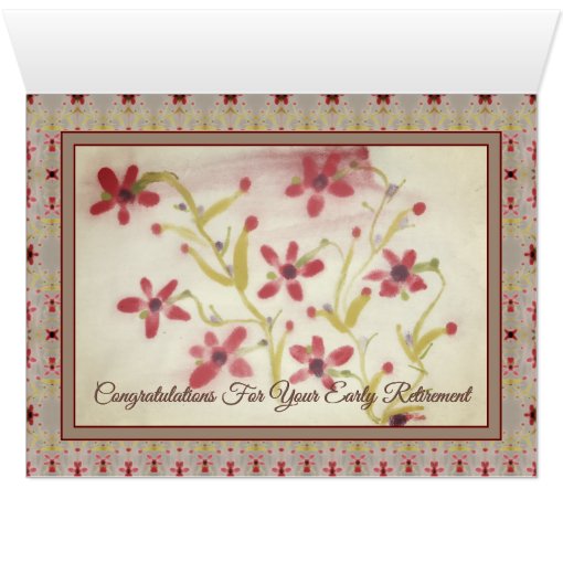 Giant Early Retirement Congratulations Paper Card | Zazzle