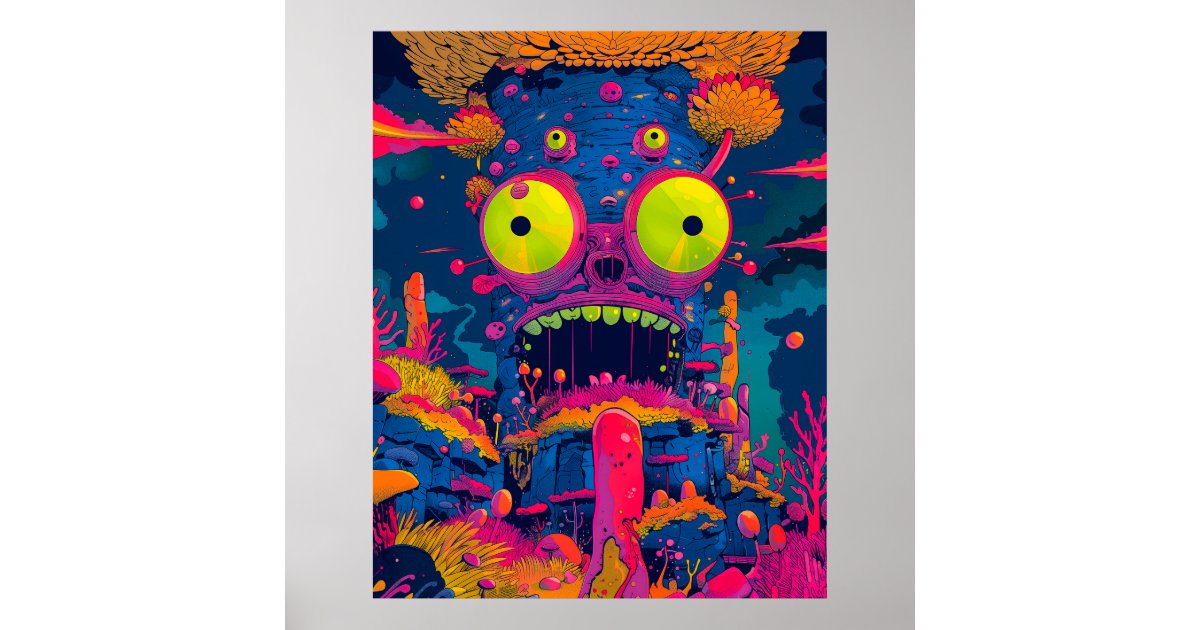 Giant Eyeball Tree Monster Poster | Zazzle