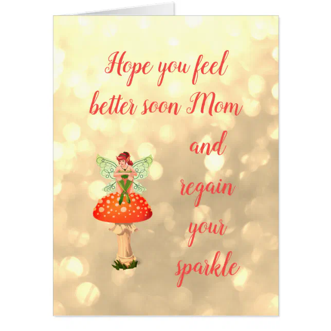 Giant Get Well Soon Mom design Card | Zazzle