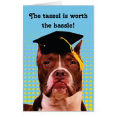 Giant Graduation Card - Pitbull in Grad Cap! | Zazzle