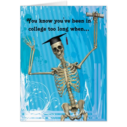Giant Graduation Card - Skeleton in Grad Cap! | Zazzle