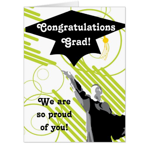 GIANT Graduation Card - Throwing Grad Cap Card | Zazzle