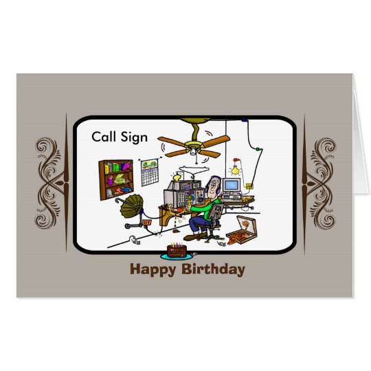 Giant Ham Radio Birthday Card - Customize It! | Zazzle.com