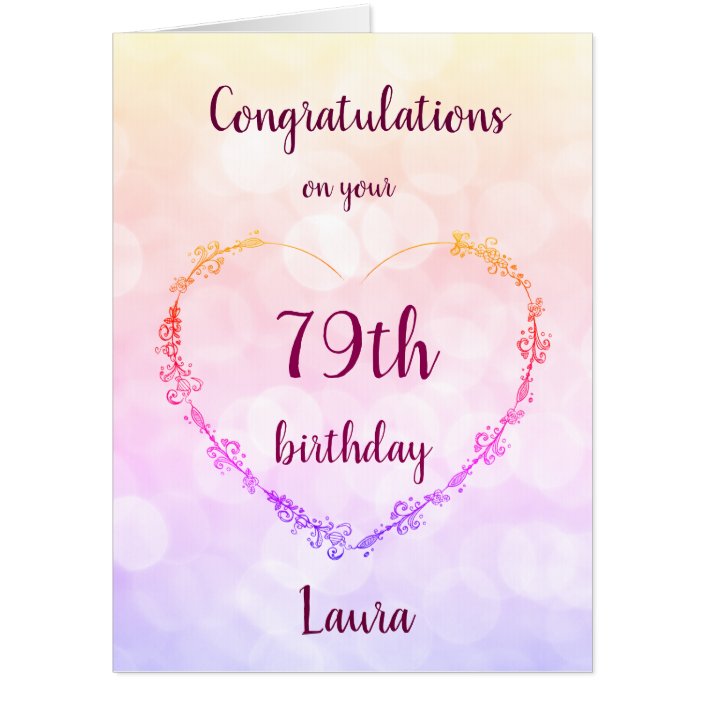 Giant Happy 79th Birthday Card | Zazzle.com