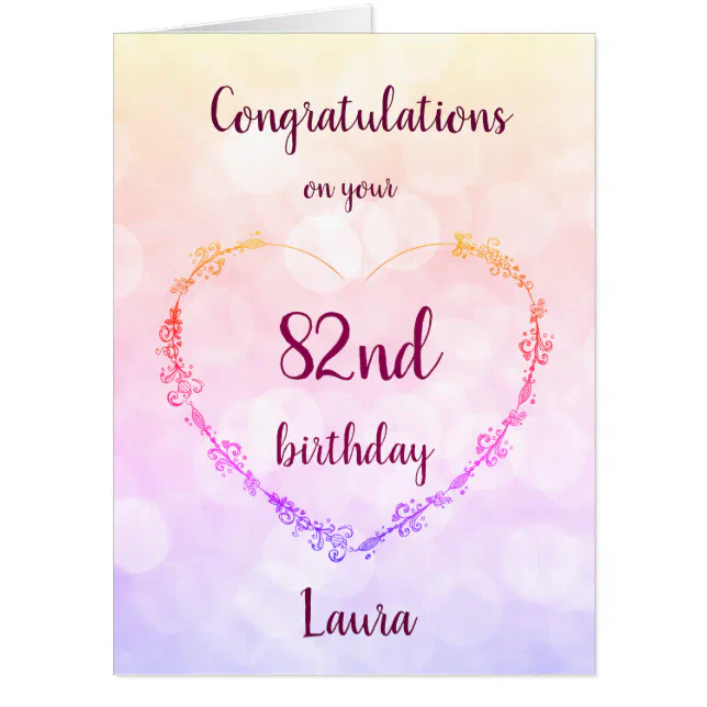 Giant Happy 82nd Birthday Card | Zazzle